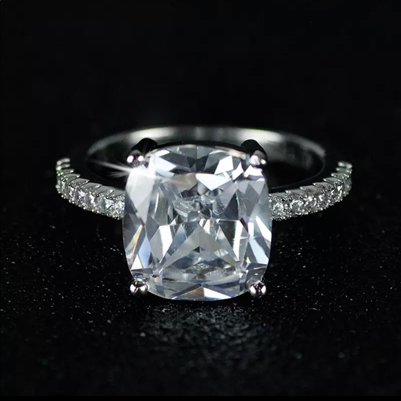 Jewelry | 8 Carat 925 Sterling Silver Cz Ring | Poshmark